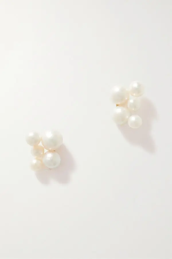 Completedworks Universal Code Gold Vermeil Pearl Earrings