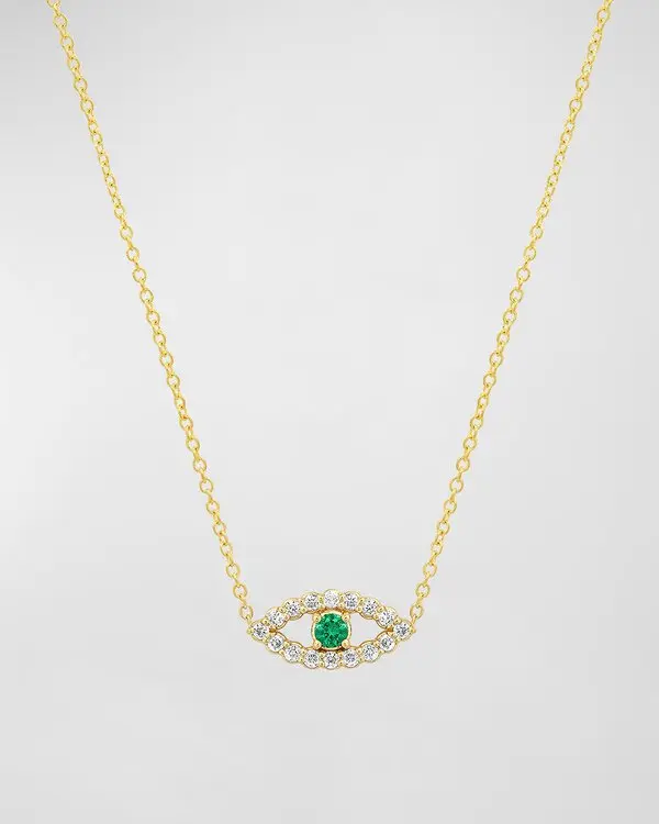 JENNIFER MEYER Evil Eye Pendant Necklace