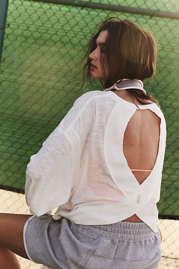 Free People My Time Layer Top - Painted White
