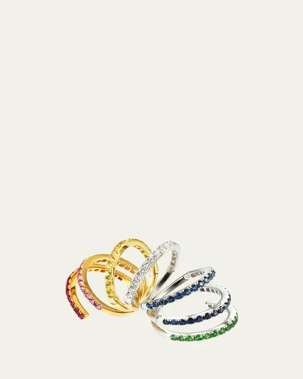 MIO HARUTAKA 18k Connector Rainbow Ring