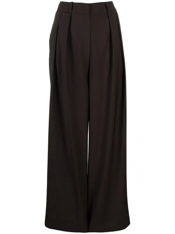 THE FRANKIE SHOP Ripley Pleated Trousers - Brown