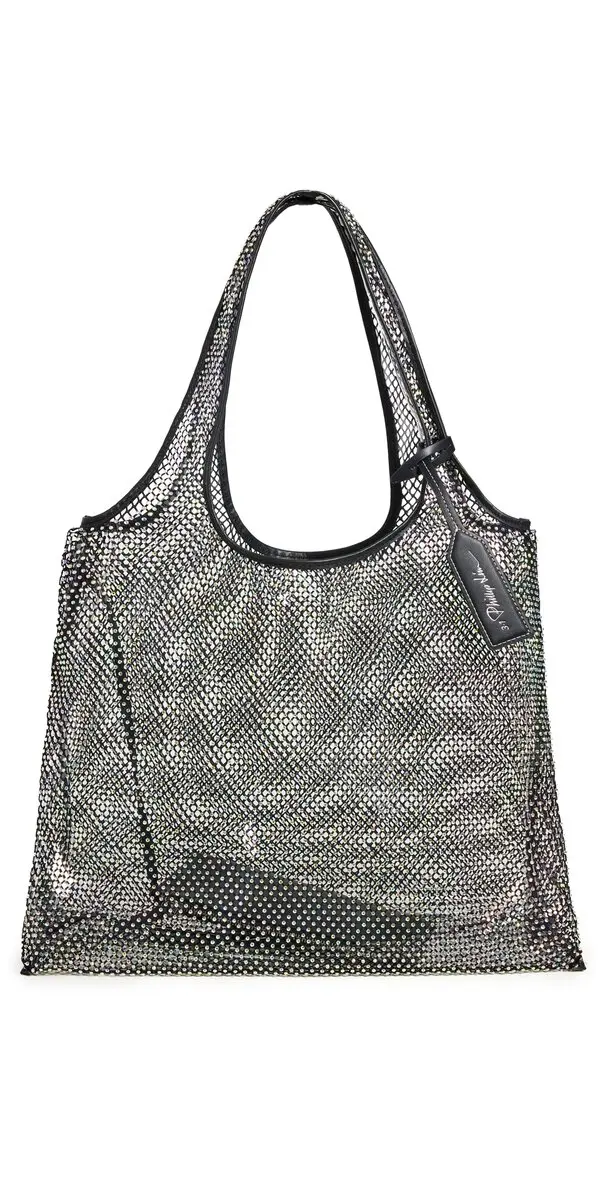 3.1 Phillip Lim Fine Crystal Mesh Tote - Black