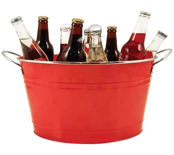 TWINE Big Galvanized Beverage Tub By