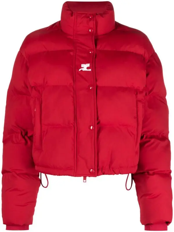 COURREGES Logo-embroidered Quilted Padded Jacket
