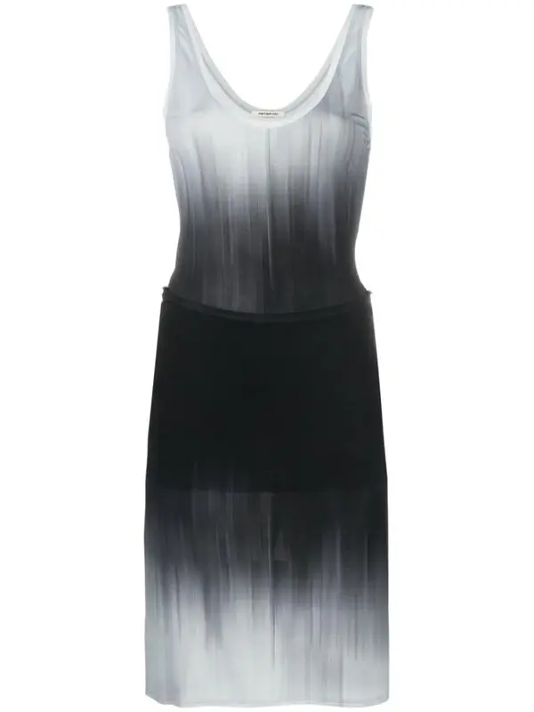PETER DO Faded-effect Detachable-panel Dress