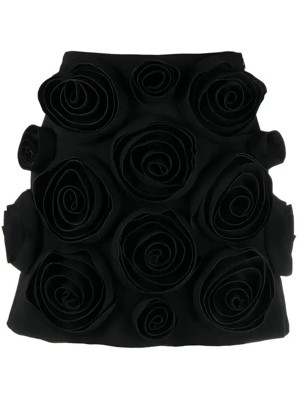 Viktor & Rolf Rose-appliqué Miniskirt