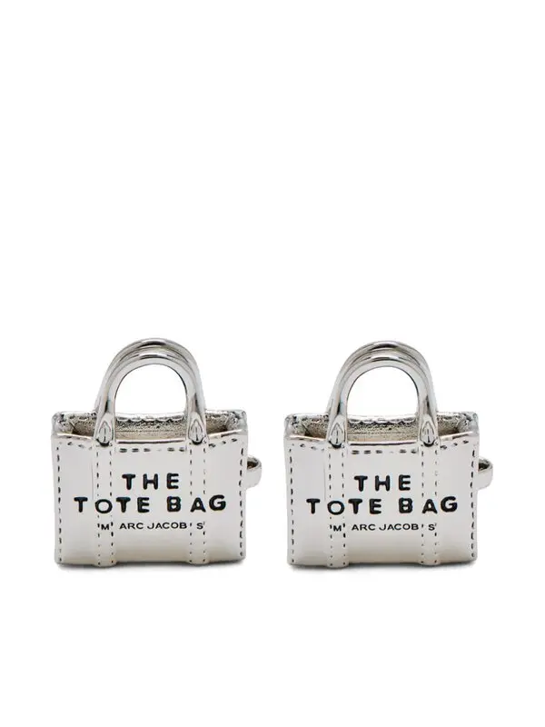 Marc Jacobs Tote Bag Stud Earrings - Silver