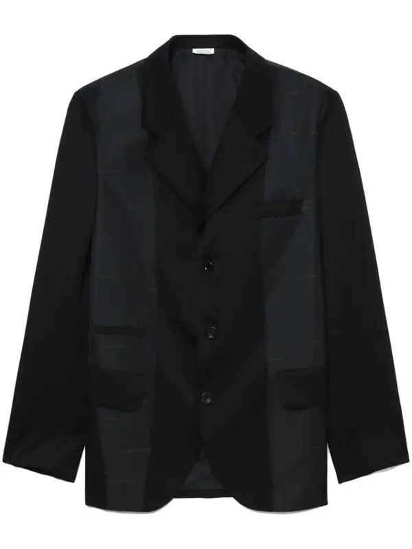 Comme Des Garçons Notched-lapels Wool Blazer
