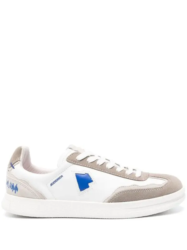 ADER ERROR Logo-embroidered Leather Sneakers - White