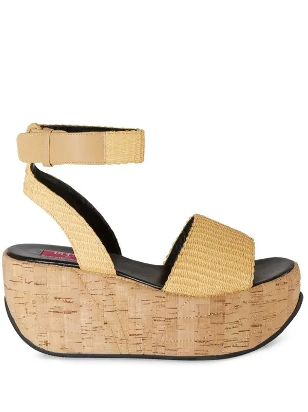 Emilio Pucci Cork Platform Sole Sandals