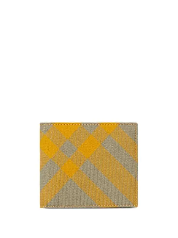 Burberry Checked Bi-fold Wallet - Neutrals