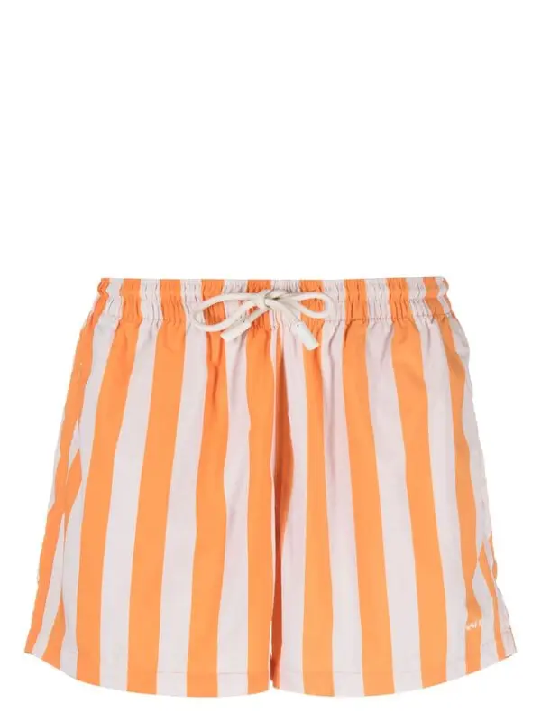 Sunnei Striped Swim Shorts - Orange