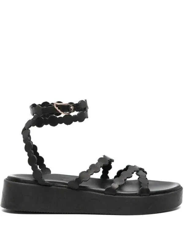 ANCIENT GREEK SANDALS Aspis Flatform Sandals - Black