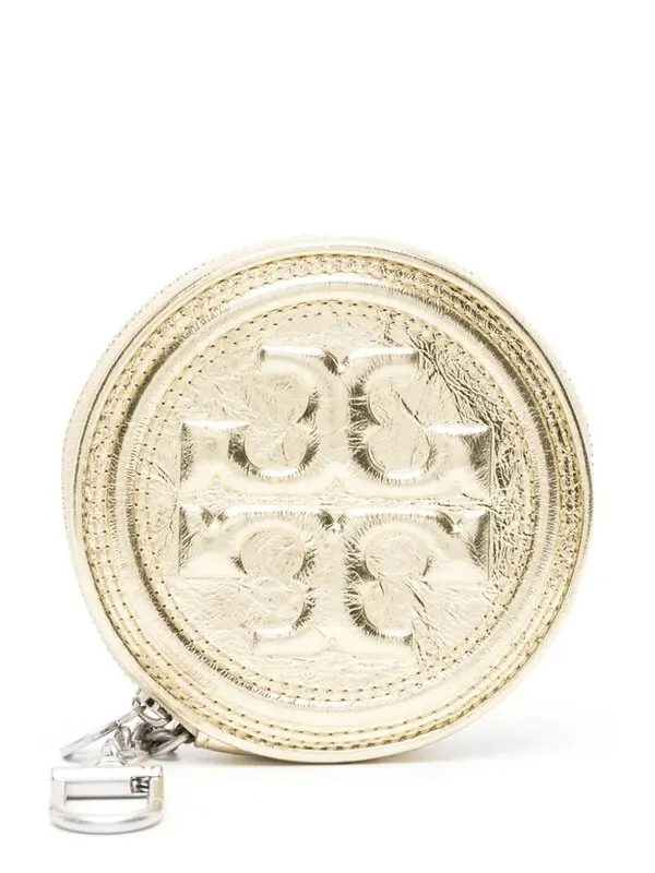 Tory Burch Fleming Metallic-leather Wallet