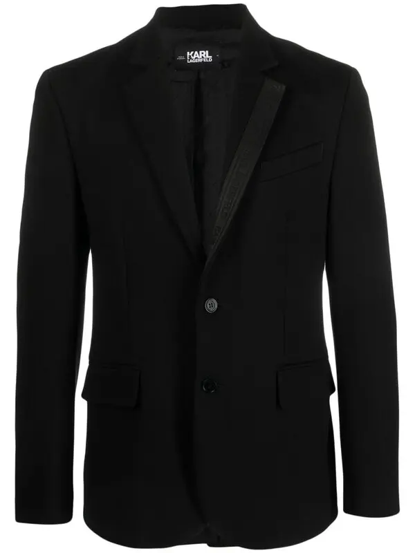 Karl Lagerfeld Punto Single-breasted Blazer - Black