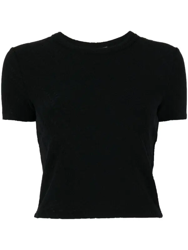 Alexander Wang Logo-jacquard Knitted Top - Black