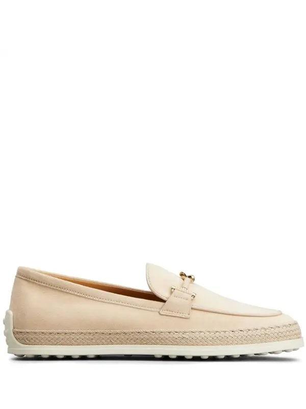 TOD'S Gomma Leather Loafers - Neutrals
