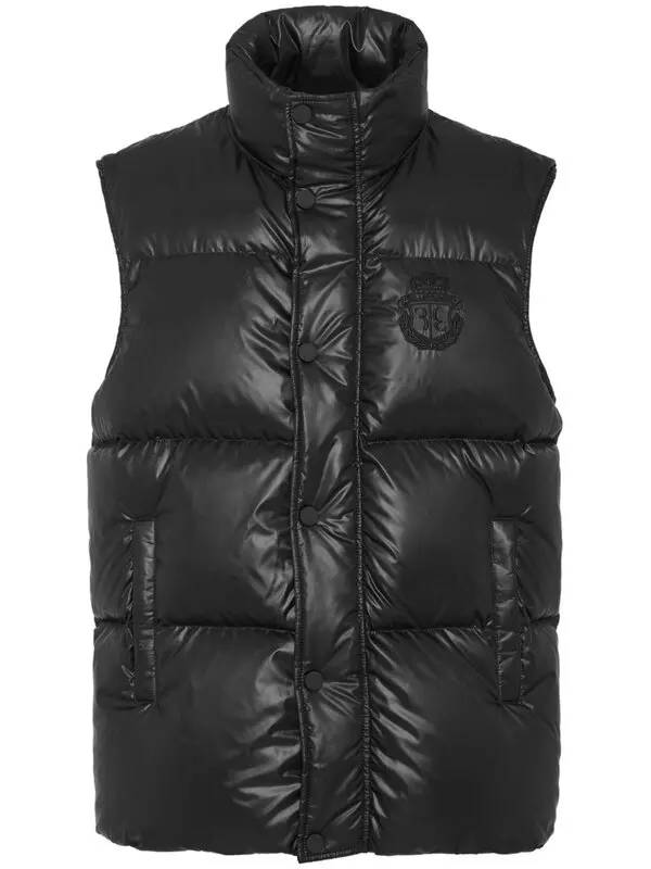 BILLIONAIRE Logo-embroidered Padded Gilet - Black