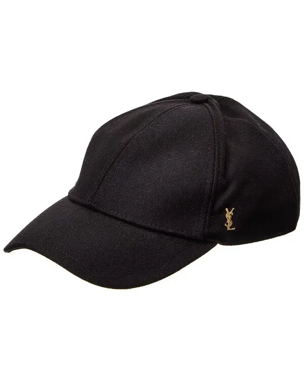 Buy Saint Laurent Cassandre Wool-blend Baseball Cap - Black At 20% Off ...