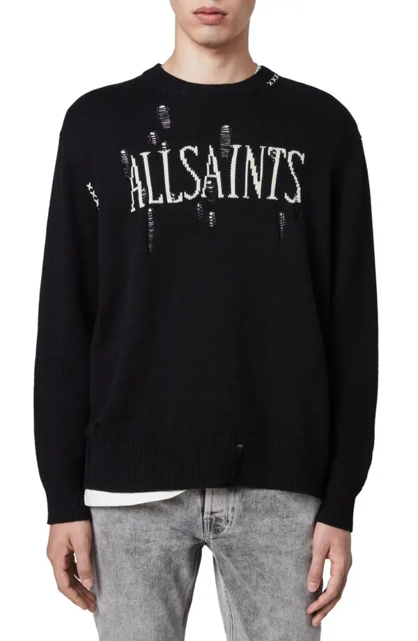 All Saints Logo Sweater - Black | Editorialist