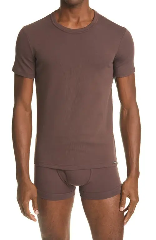 TOM FORD Cotton Jersey Crewneck T-shirt - Nude