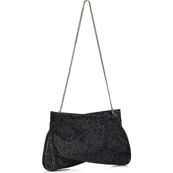 CHRISTIAN LOUBOUTIN Loubitwist Crystal Clutch - Black