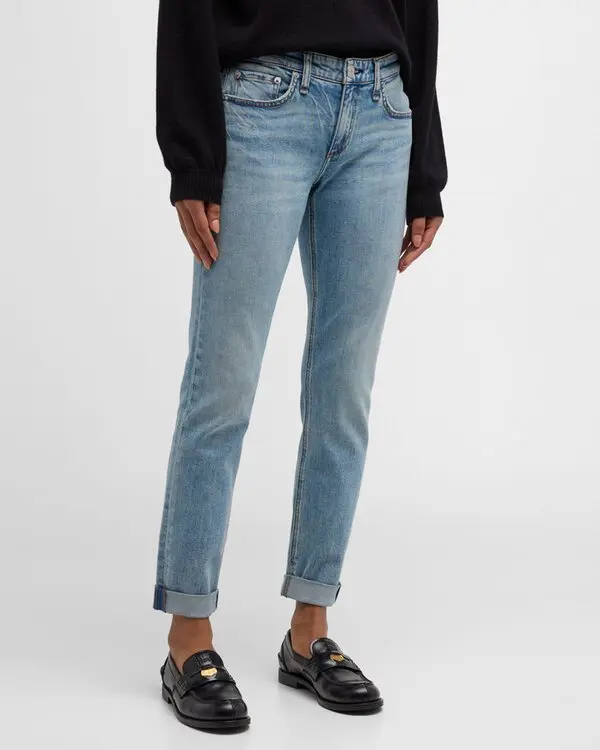 Rag & Bone Dre Low-rise Slim Boyfriend Jeans - Daphne