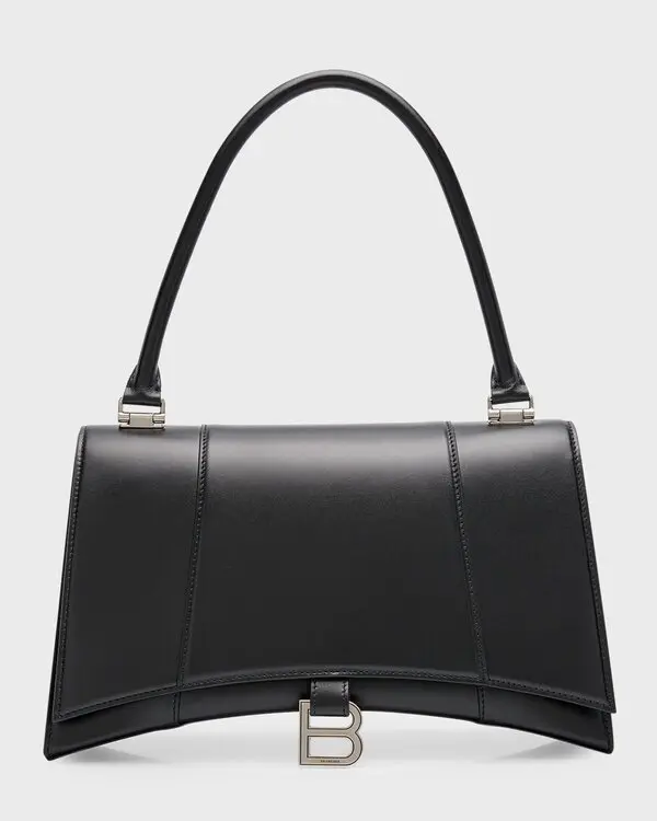 Balenciaga Hourglass Medium Hinge Top-handle Bag - 1000 Black ...