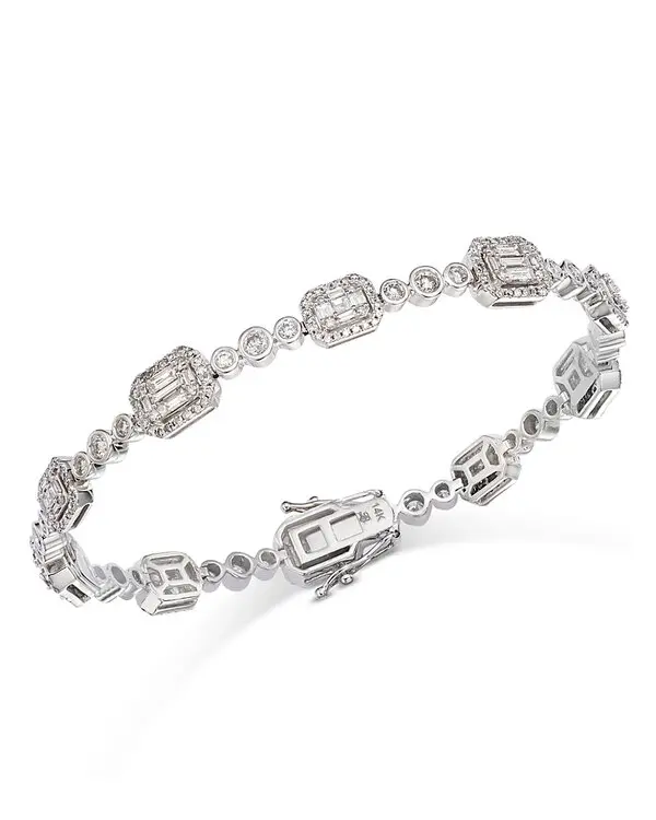 Bloomingdale'S 14k Gold Diamond Mosaic Bracelet 3.0 Tcw