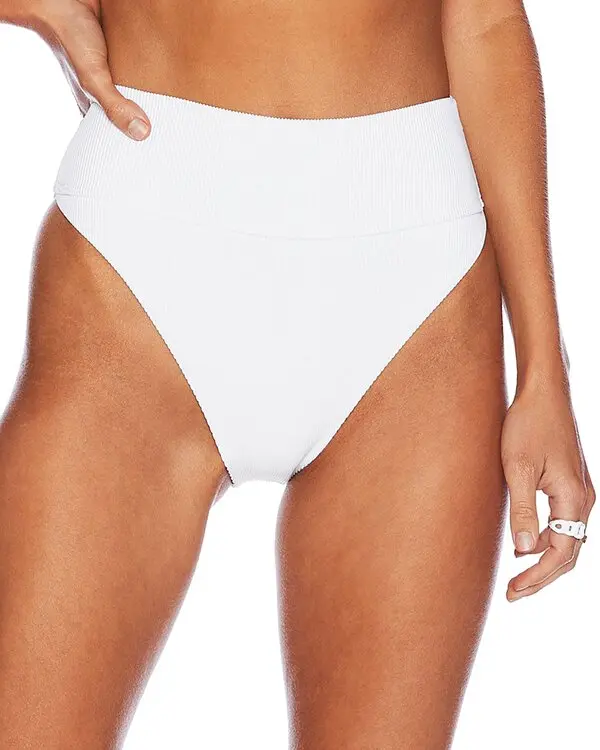 Beach Riot Highway Bikini Bottom - White