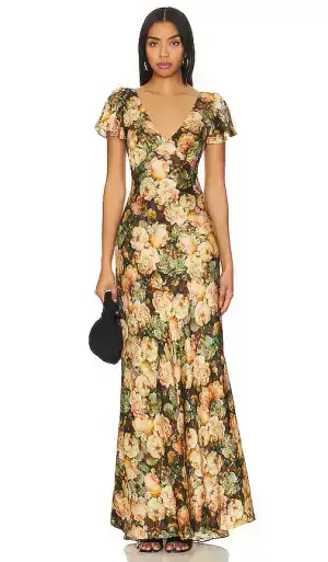 Selkie The Flutter Slip Dress In Brown In Cottage Cravings - 30% Off |  Editorialist