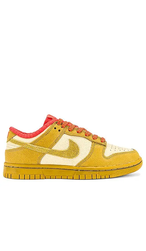 Nike Dunk Low Sneaker In Mustard - Sesame Bronzine & Picante Red ...