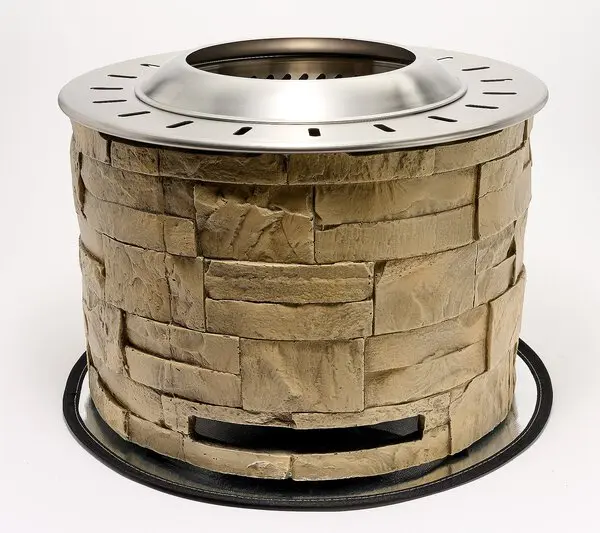 ECOTOP 20.5 Smokeless Fire Pit With Weathercover & Mat