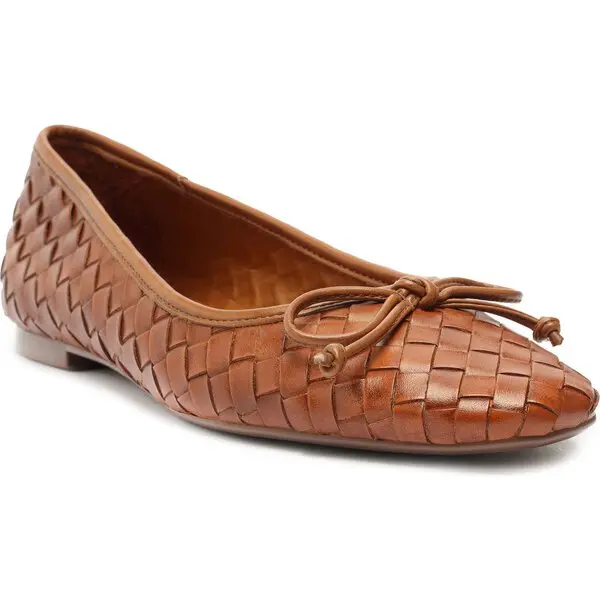 Schutz Arissa Woven Ballet Flat - Miele