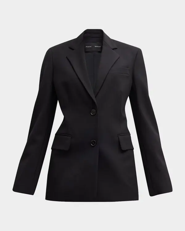 Proenza Schouler Eva Tropical Wool Blazer Jacket