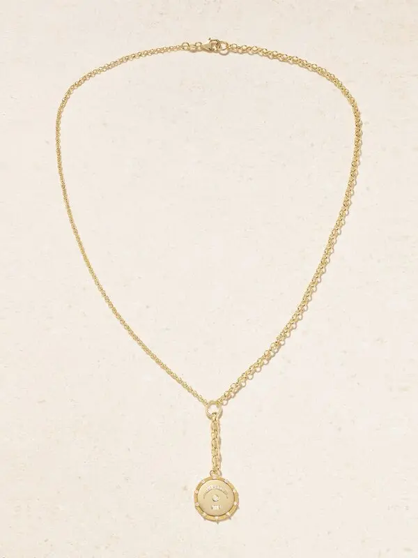 FOUNDRAE Pause Medium Mixed Belcher Extension 18-karat Diamond Necklace