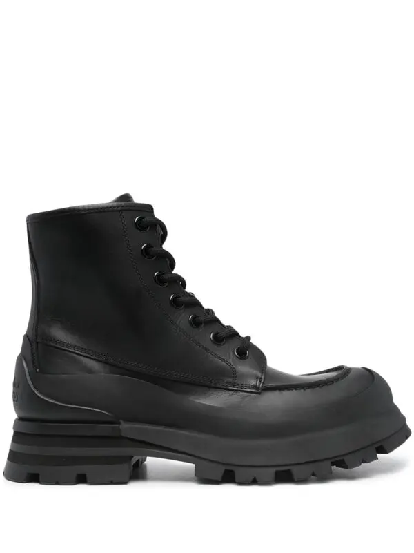 Alexander McQueen Lace-up Leather Boots