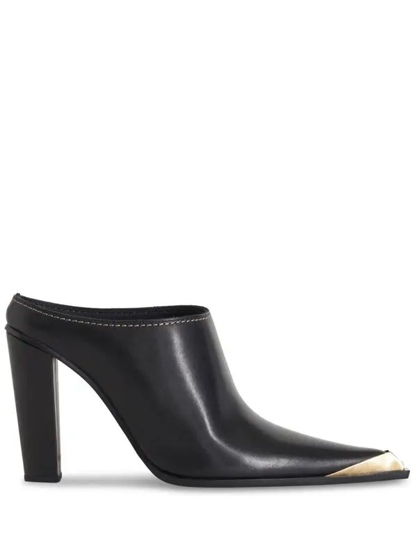Etro Metallic Toe-cap Leather Mules