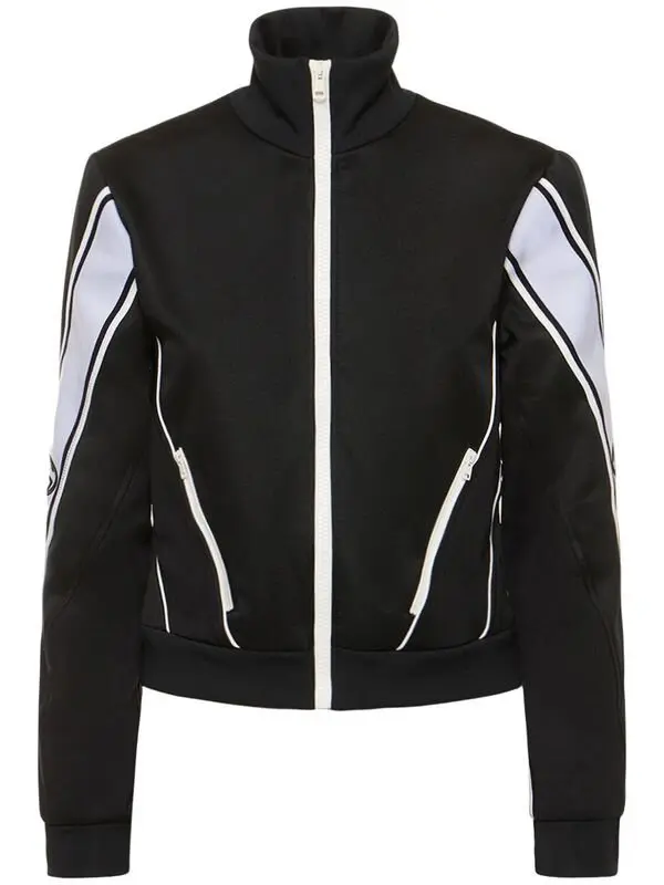 Gucci Cotton Blend Zip Jacket - Black,white | Editorialist