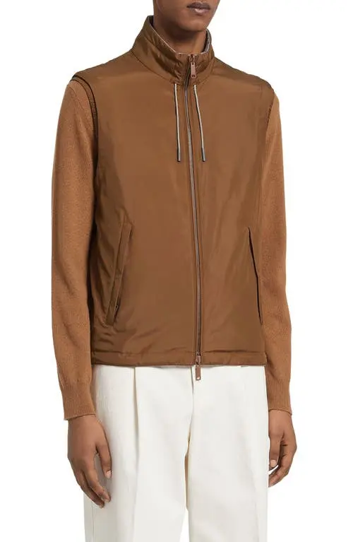 Zegna Zephyr Reversible Vest - Vicuna