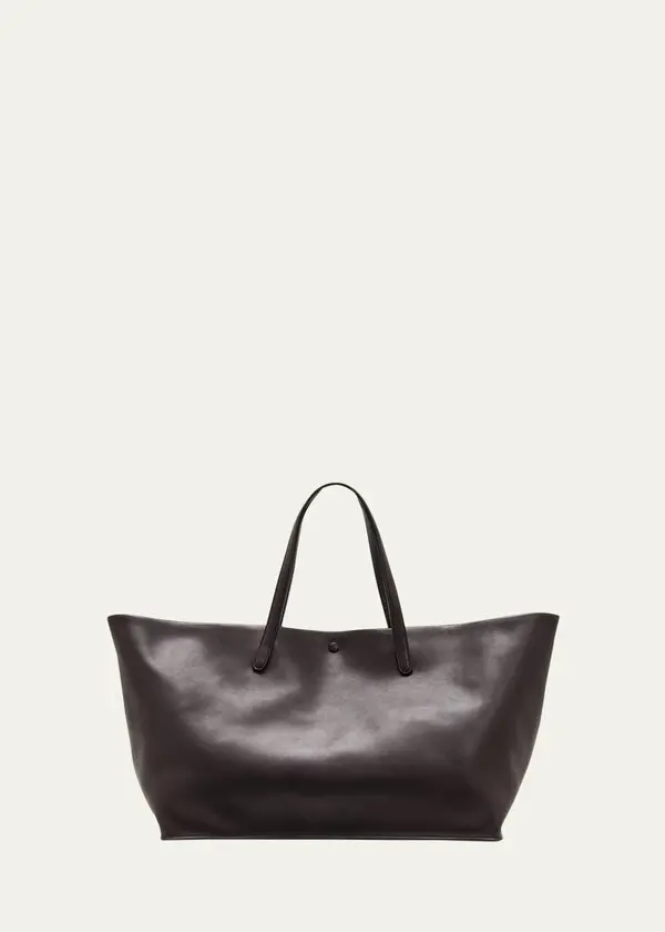 THE ROW Idaho Xl Tote Bag In Saddle Leather - Dbshg Dark Brown ...