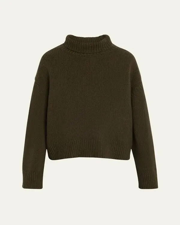 NILI LOTAN Omaira Funnel-neck Wool Sweater - Dark Pine