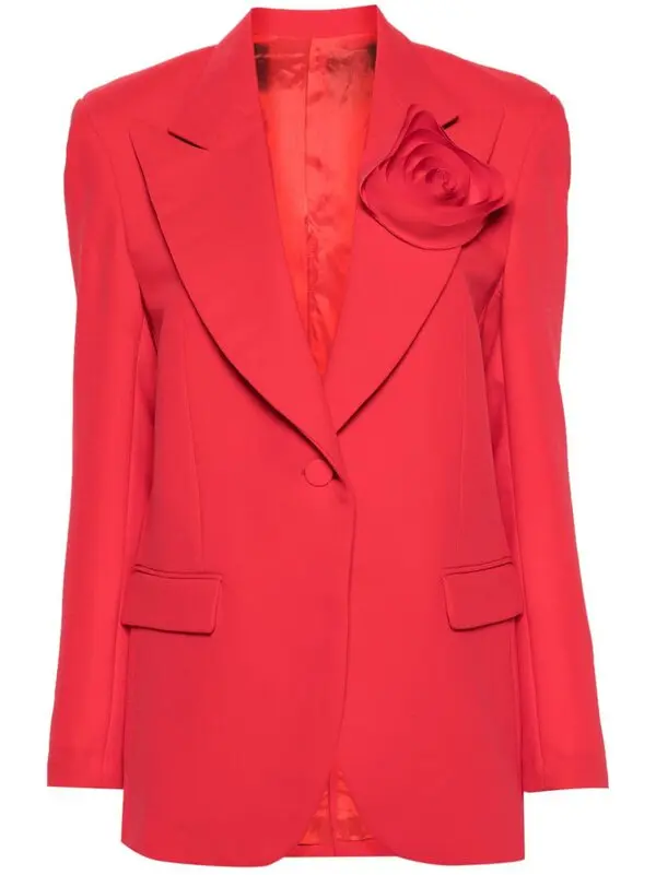 Viktor & Rolf Floral-appliqué Crepe Blazer