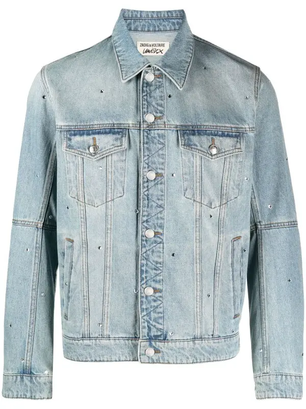 Zadig&Voltaire Kasy Spread-collar Denim Jacket