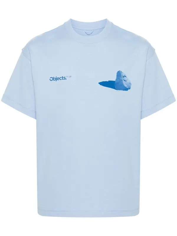 OBJECTS IV LIFE Boulder-print T-shirt - Blue