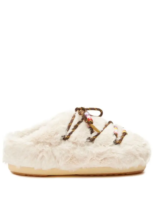 Moon Boot Faux-fur Slippers