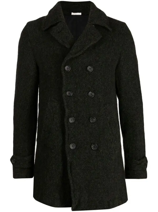 Comme Des Garçons Notched-lapels Double-breasted Coat - Green