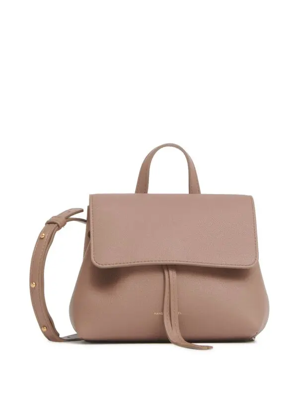 Mansur Gavriel Mini Lady Leather Bucket Bag Brown Editorialist