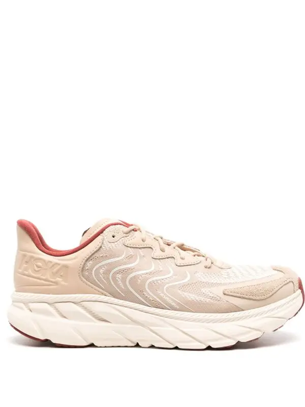Hoka Clifton Ls Leather Sneakers In Neutrals - 55% Off | Editorialist