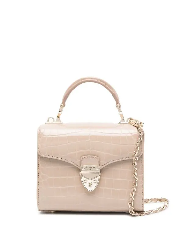 ASPINAL OF LONDON Mini Mayfair Top-handle Bag - Neutrals